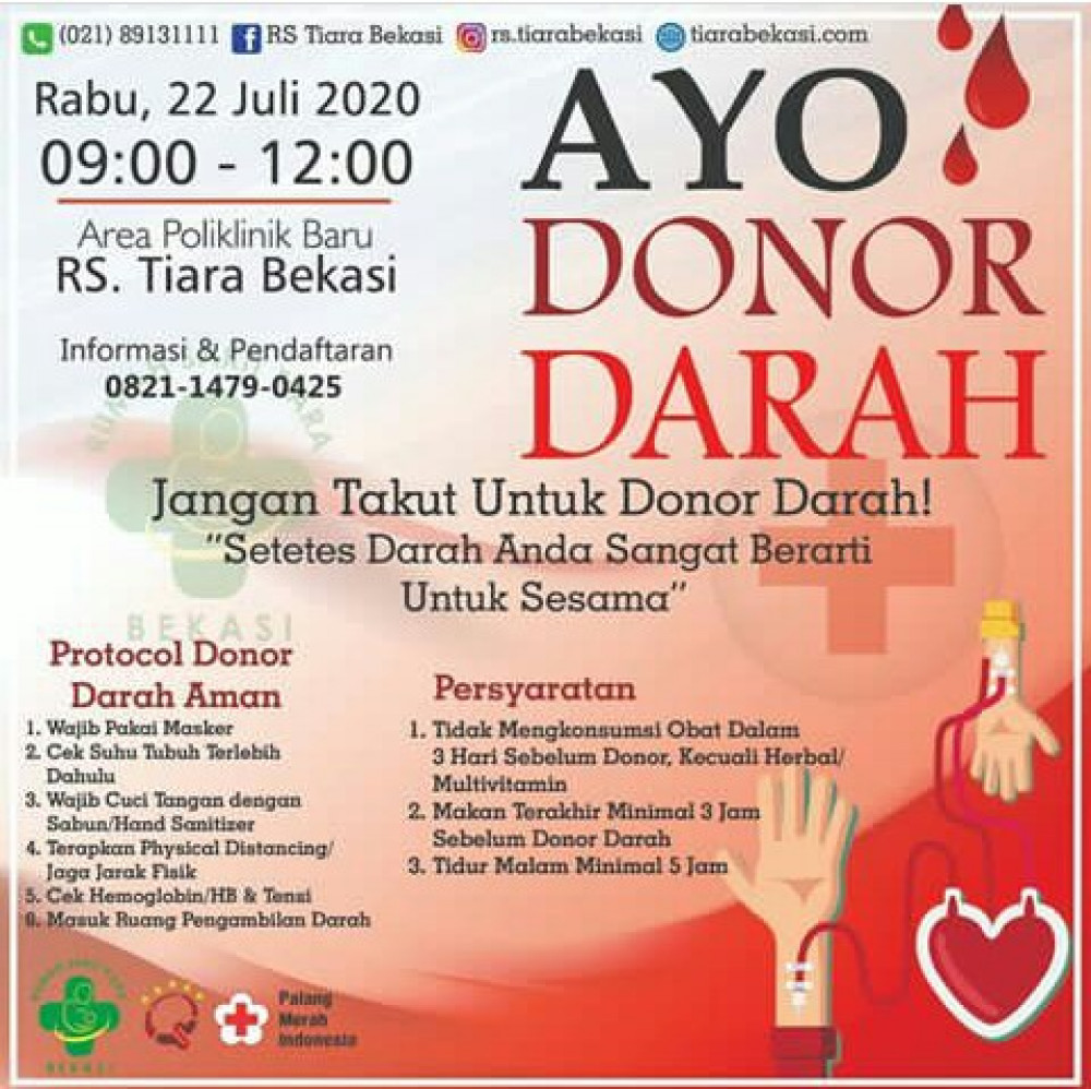 Event Jangan Takut Donor Darah Setetes Darah Anda Sangat Berarti Untuk ...